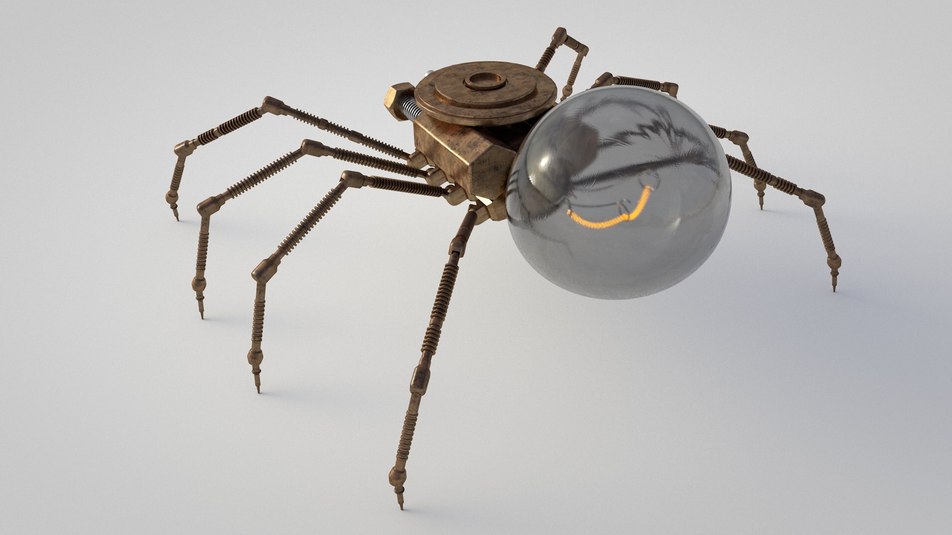 Steampunk Spider Robot 3D - TurboSquid 1434625