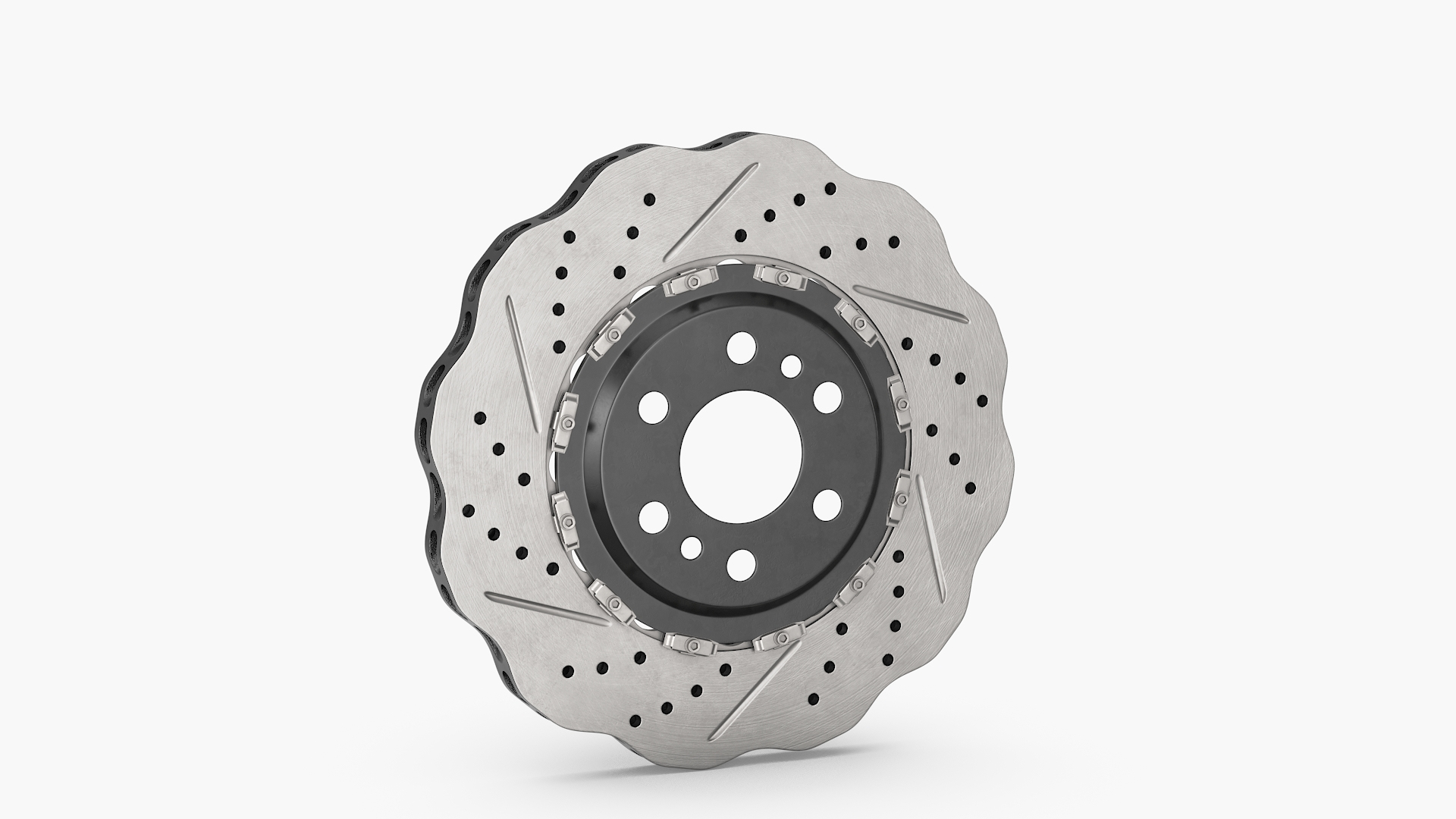 Drilled And Slotted Performance Brake Disc 3D - TurboSquid 2388407