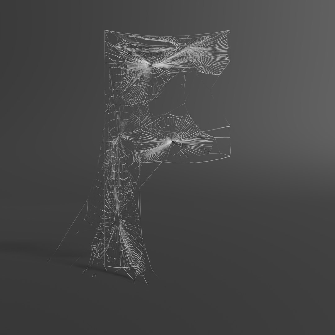 3D Web Letter F Model - TurboSquid 1305333