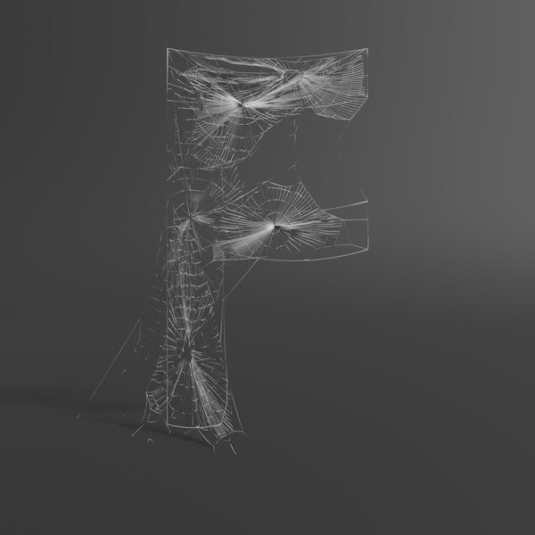 3D web letter f model - TurboSquid 1305333