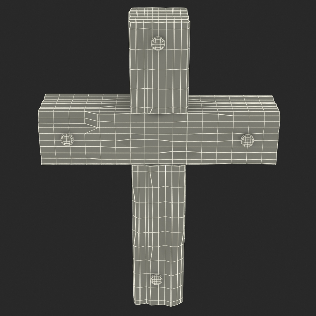 wooden cross weathered 3d max