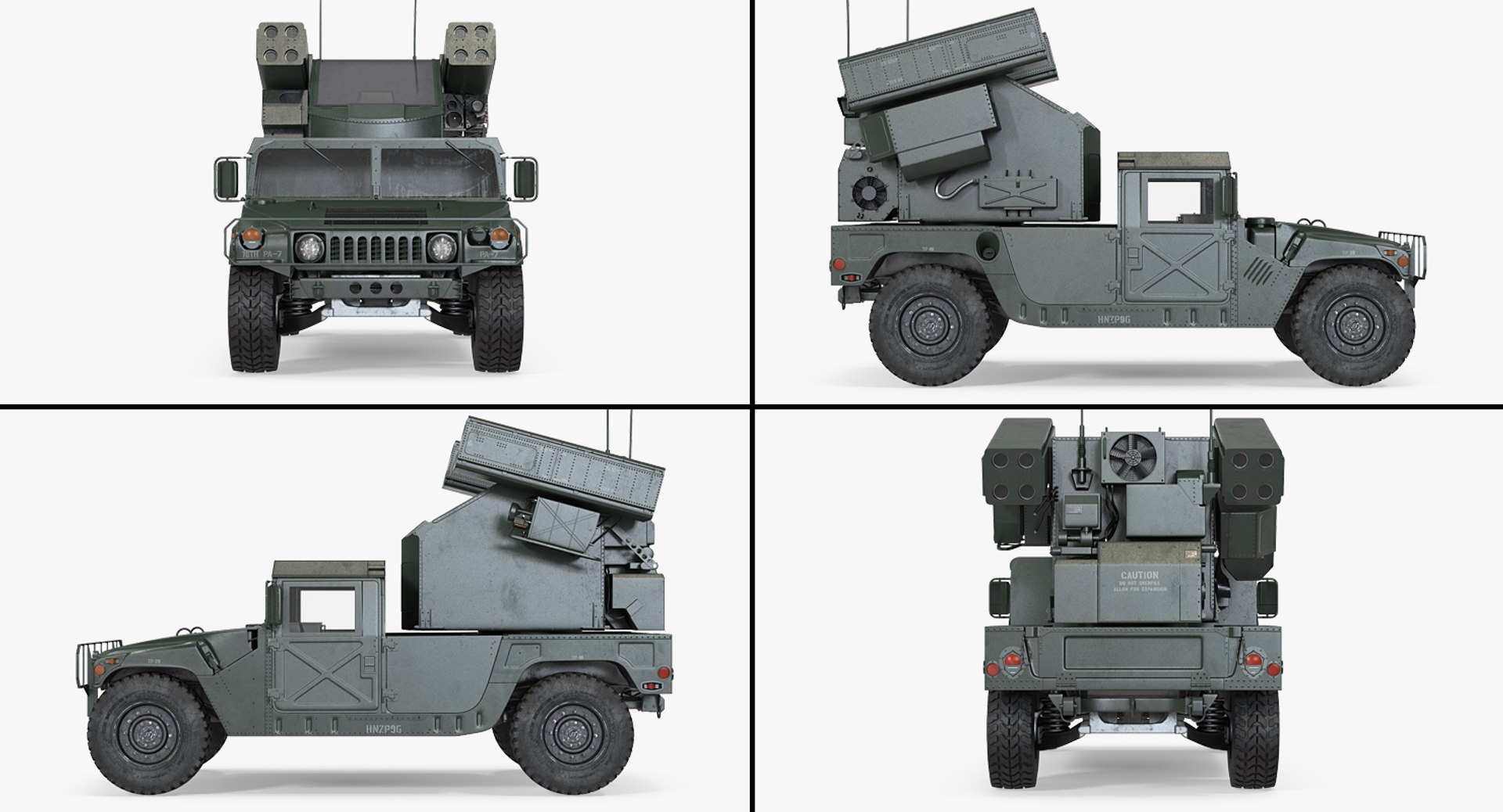 3d model hmmwv m998 equipped avenger