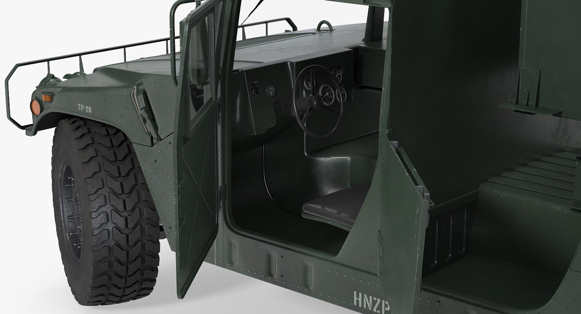 3d model hmmwv m998 equipped avenger