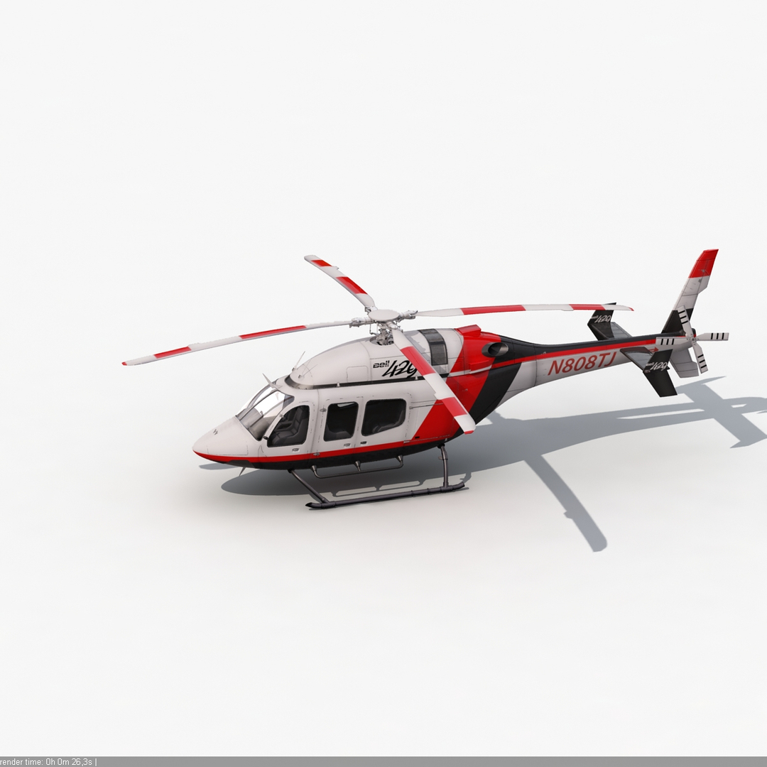 3d Model Bell 429 Helicopter Interior