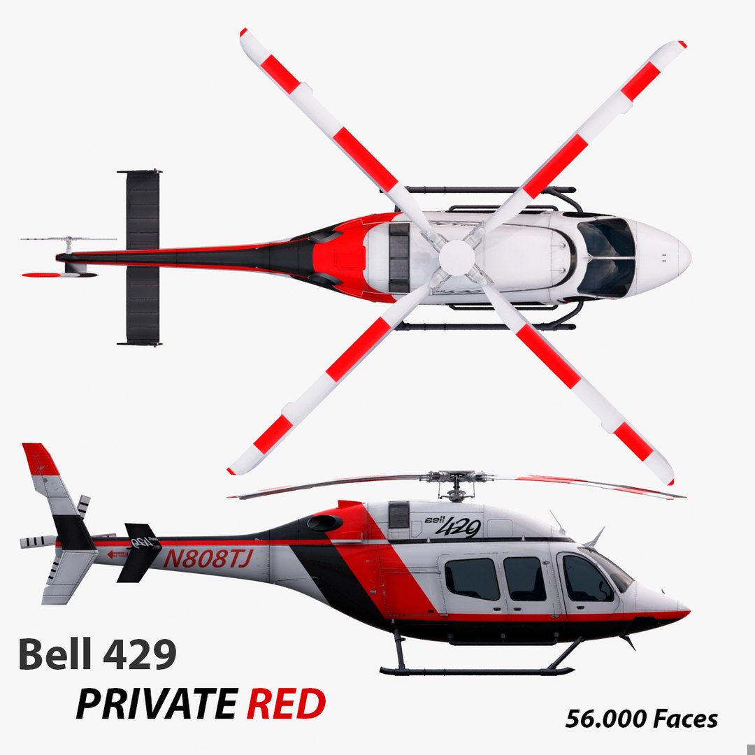 3d Model Bell 429 Helicopter Interior