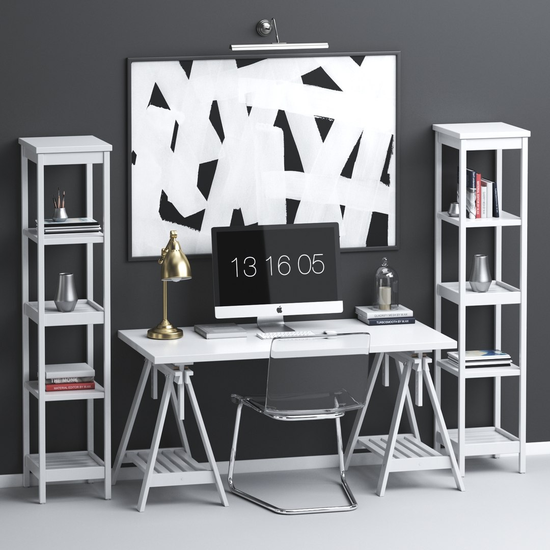 IKEA Workplace Set 3D Model - TurboSquid 1730344