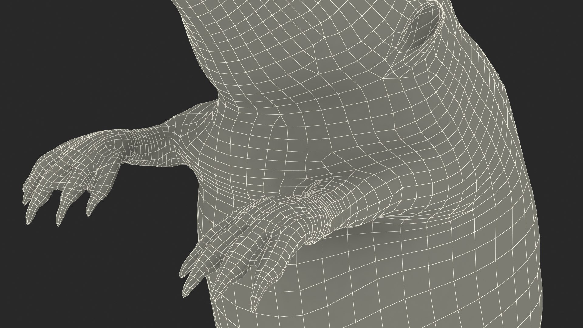 Desmana Moschata Standing Pose Fur 3D Model - TurboSquid 2186337