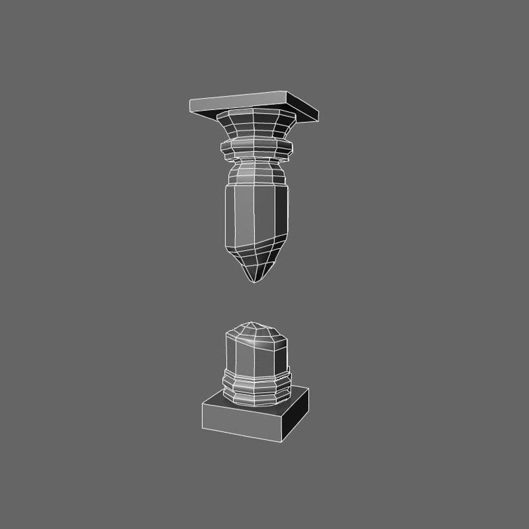 Broken Pillar 03 Obj