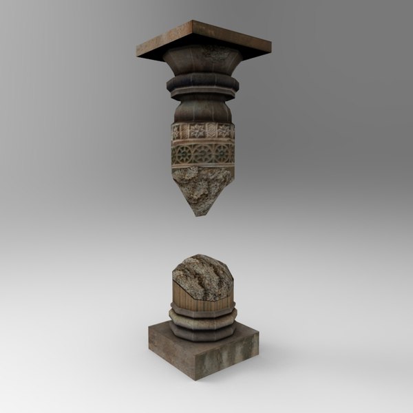 broken pillar 03 obj