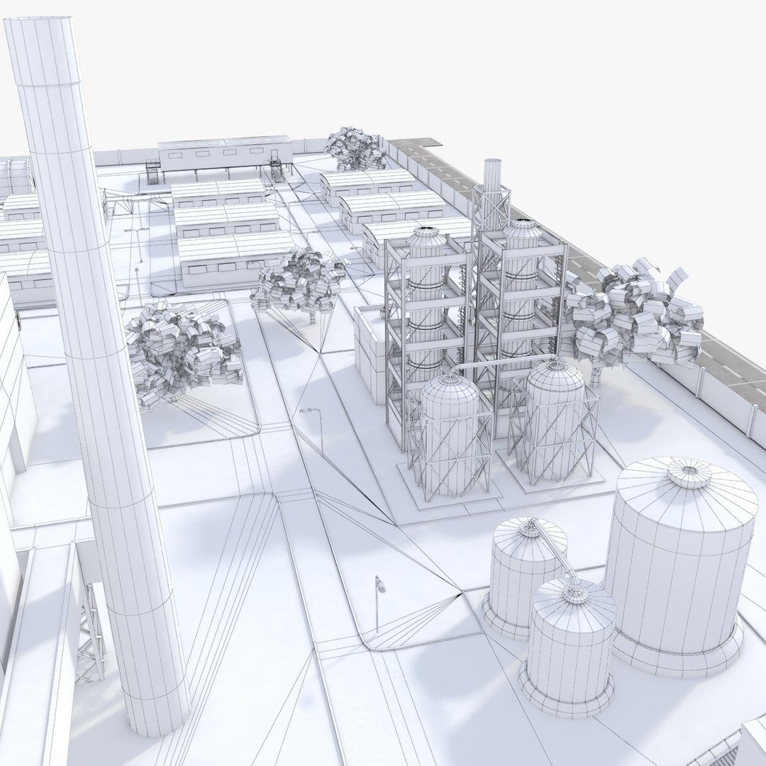 3D industrial factory model - TurboSquid 1243769