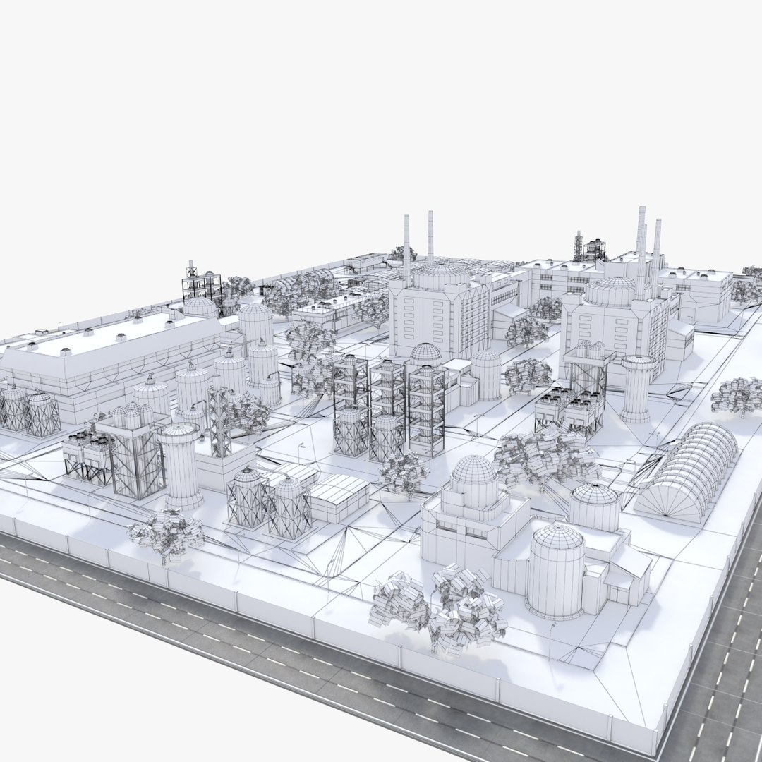 3D industrial factory model - TurboSquid 1243769