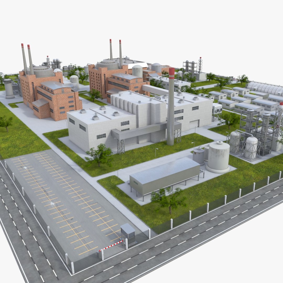 3D industrial factory model - TurboSquid 1243769
