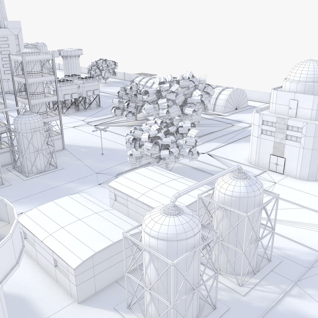 3D industrial factory model - TurboSquid 1243769
