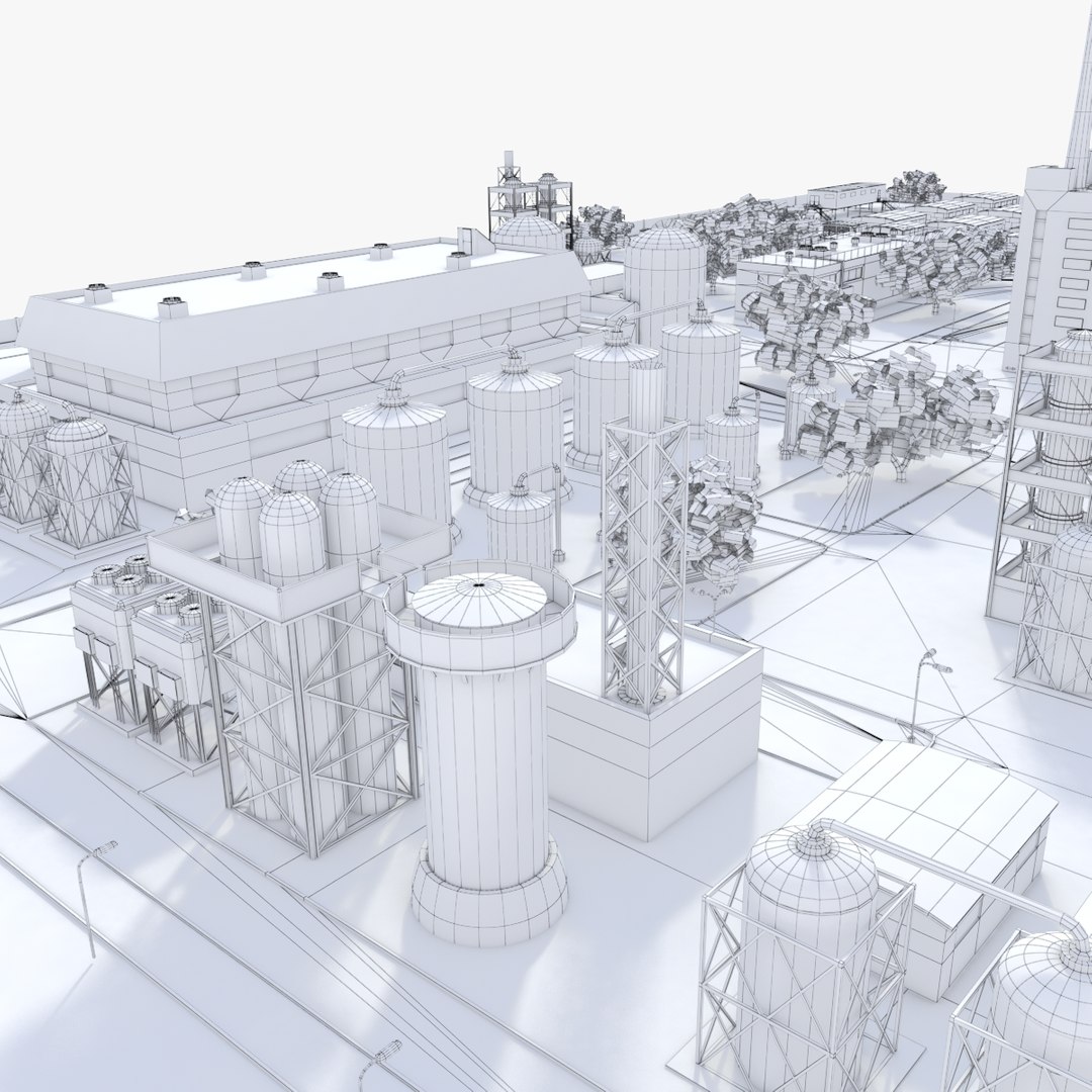 3D industrial factory model - TurboSquid 1243769