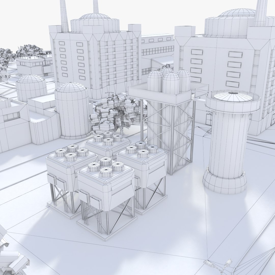 3D industrial factory model - TurboSquid 1243769