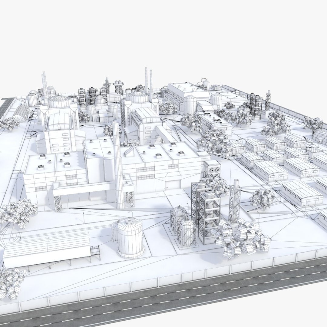 3D industrial factory model - TurboSquid 1243769