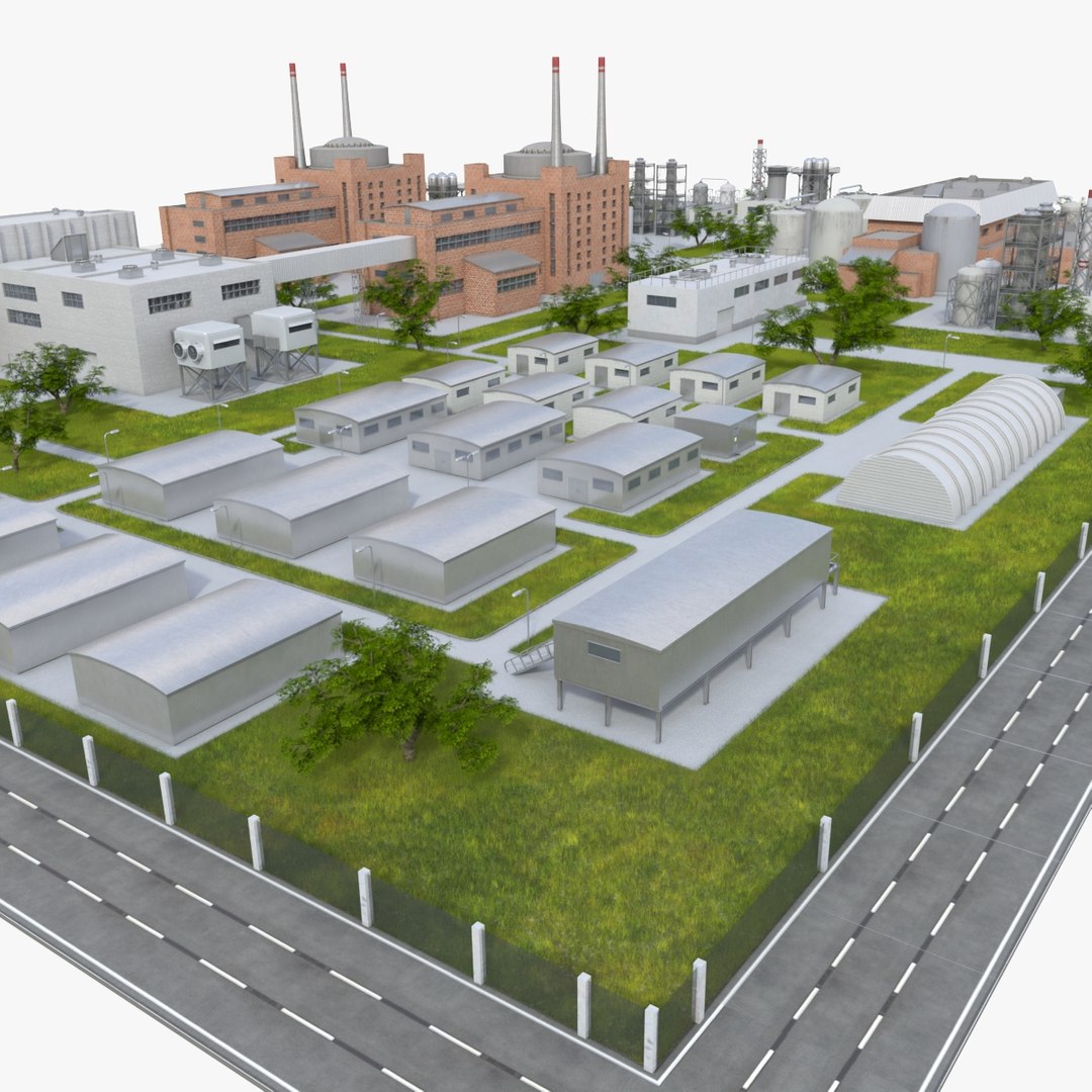 3D industrial factory model - TurboSquid 1243769