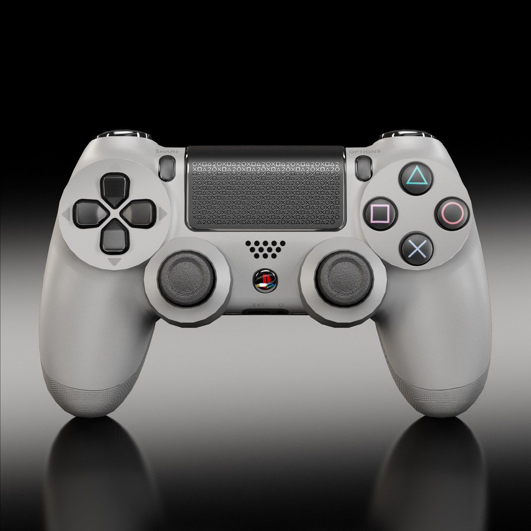 ps4 controller silver black