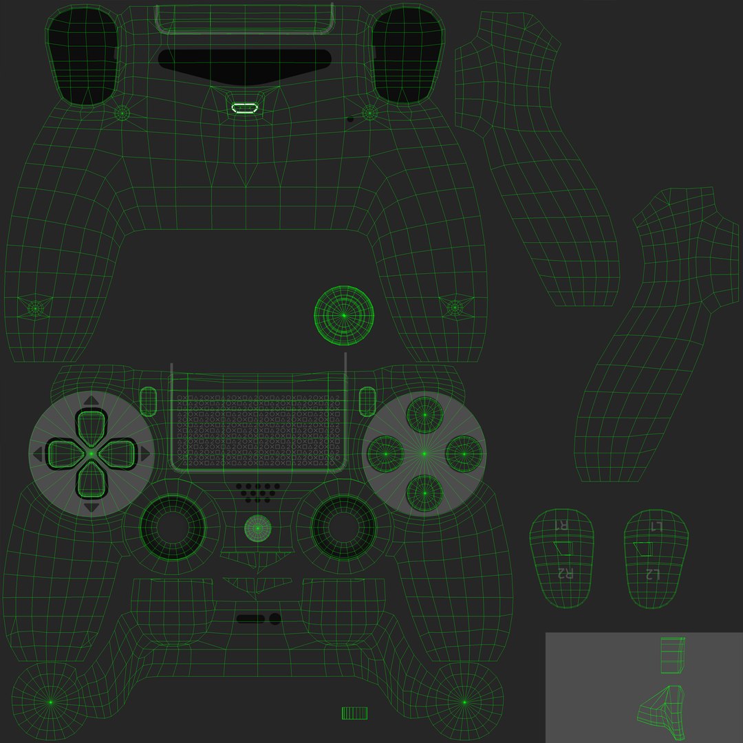 sony playstation 4 controller 3d max