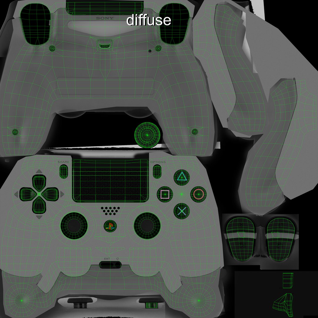 sony playstation 4 controller 3d max