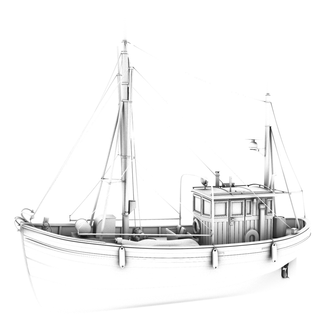 fishing boat 3d max