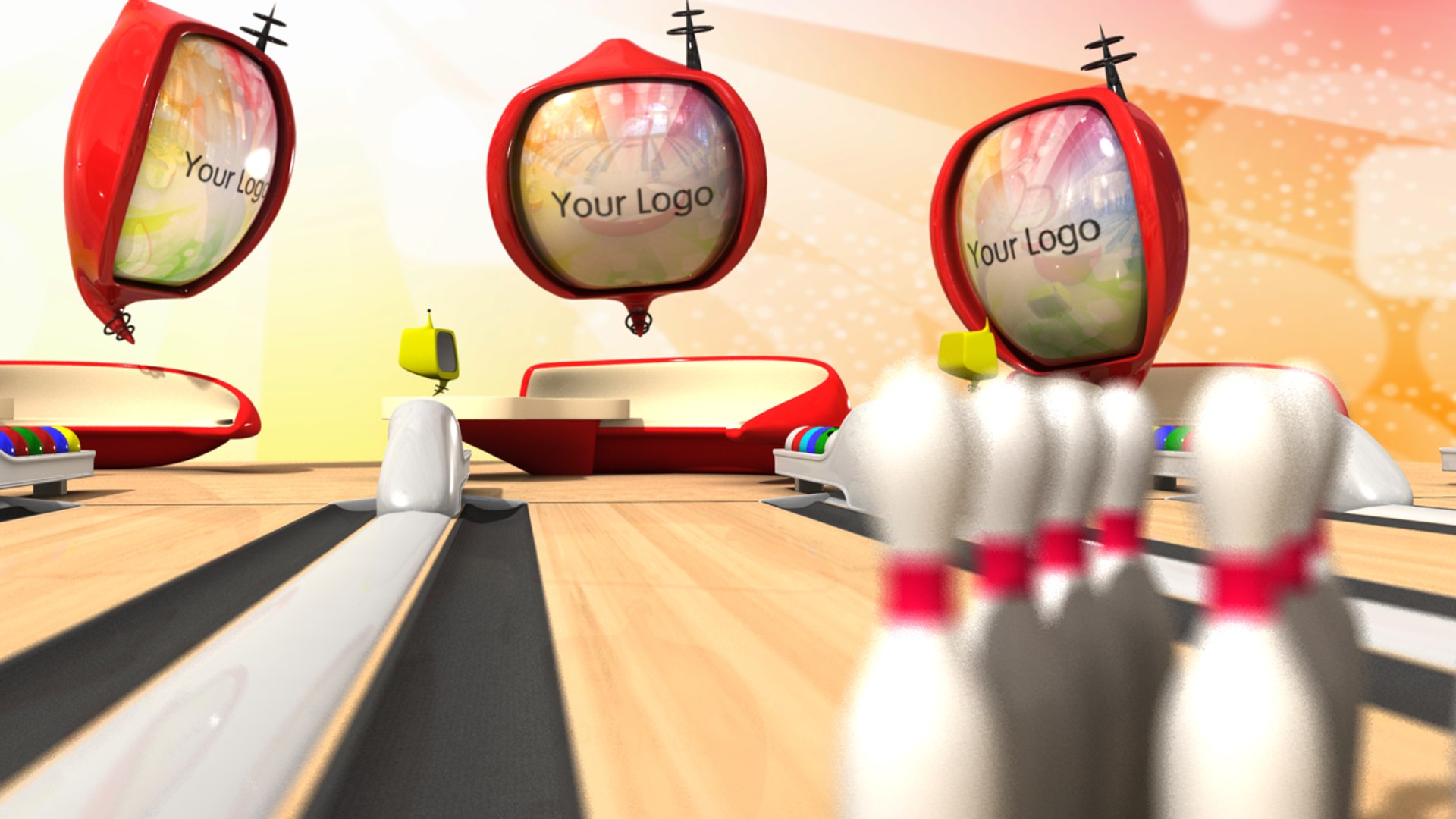 Cartoon Bowling 3d Obj