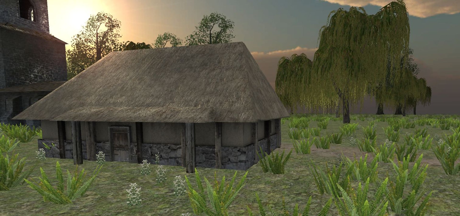 Wooden Hut Medieval Fantasy 3d 3ds