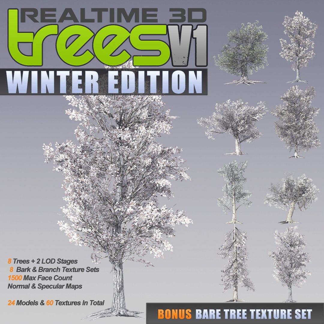 Realtime Trees V1 - 3d 3ds