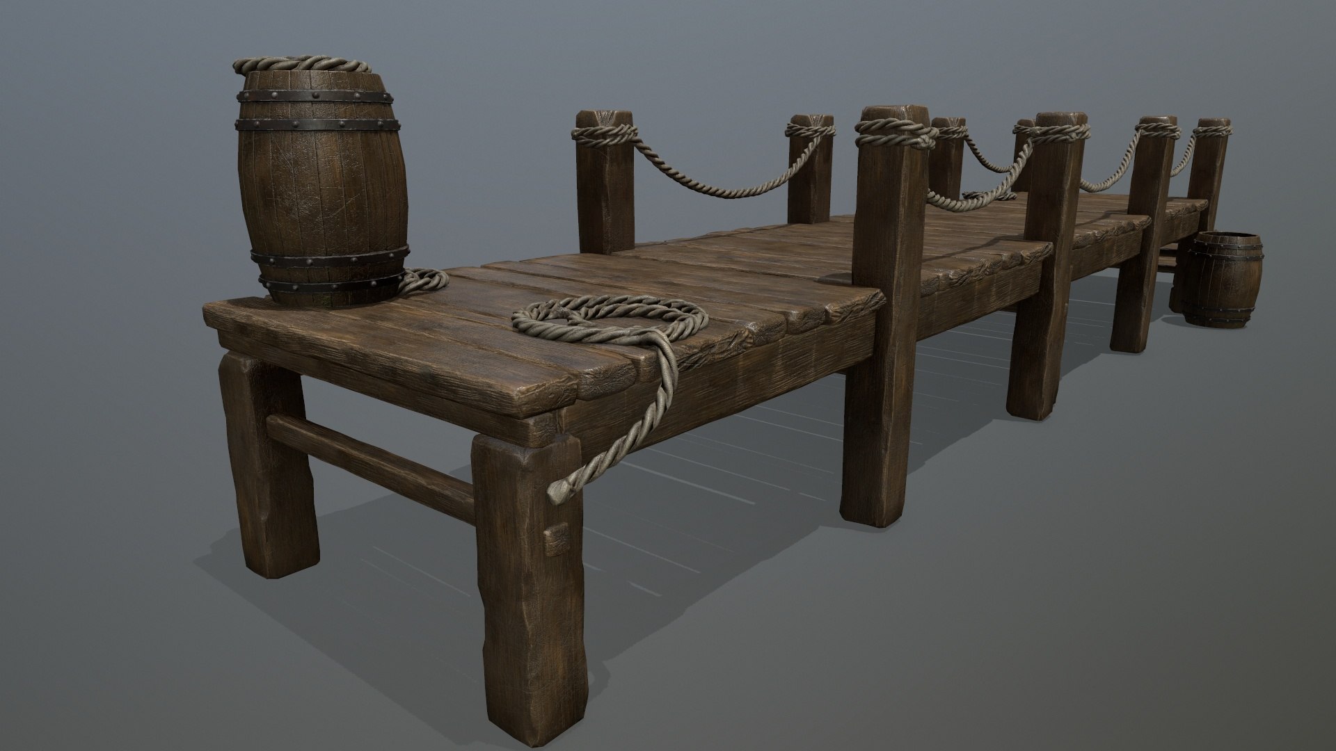Rope Wood Barrel Model - TurboSquid 1362324