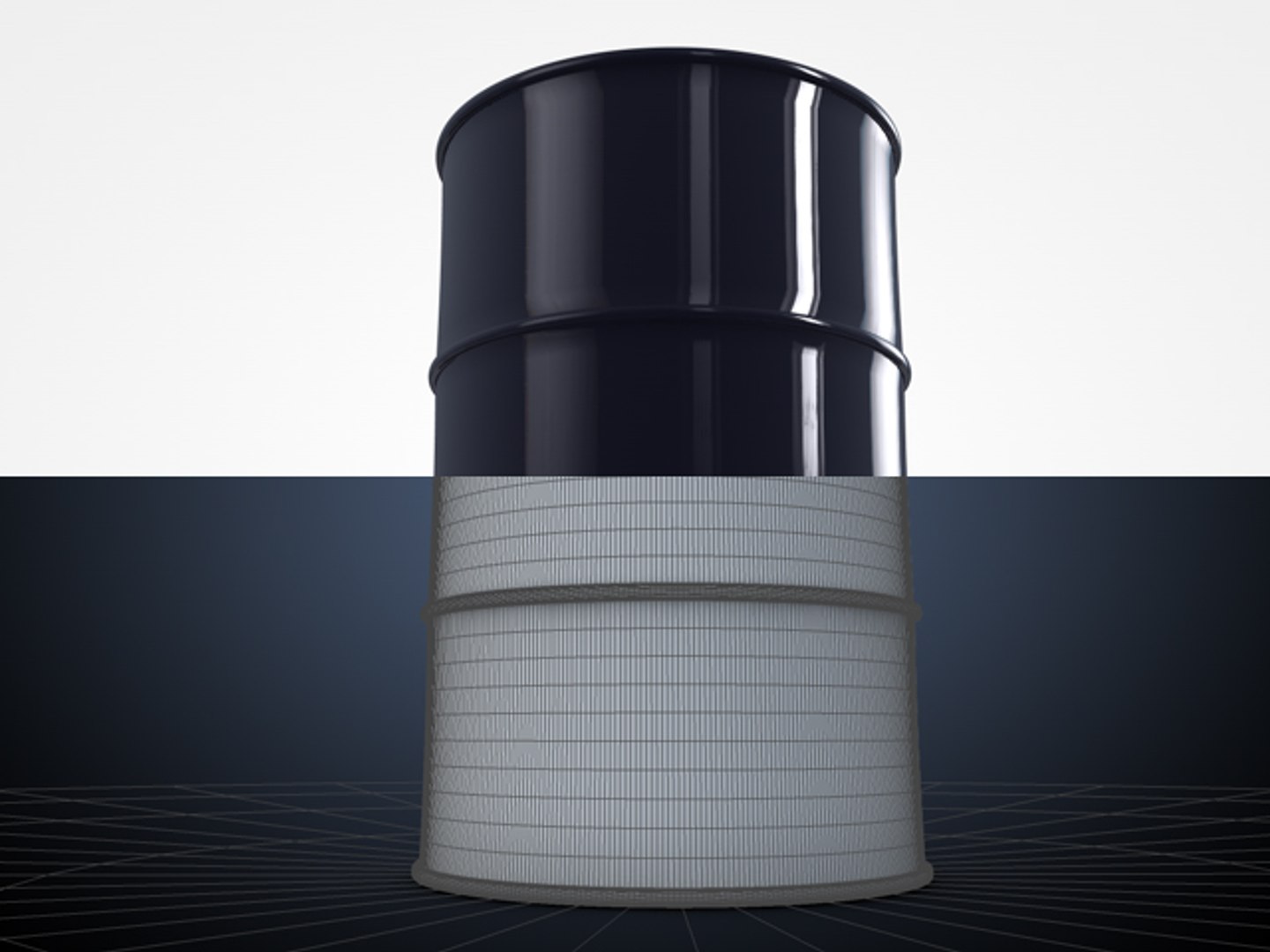 3d model oil barrel