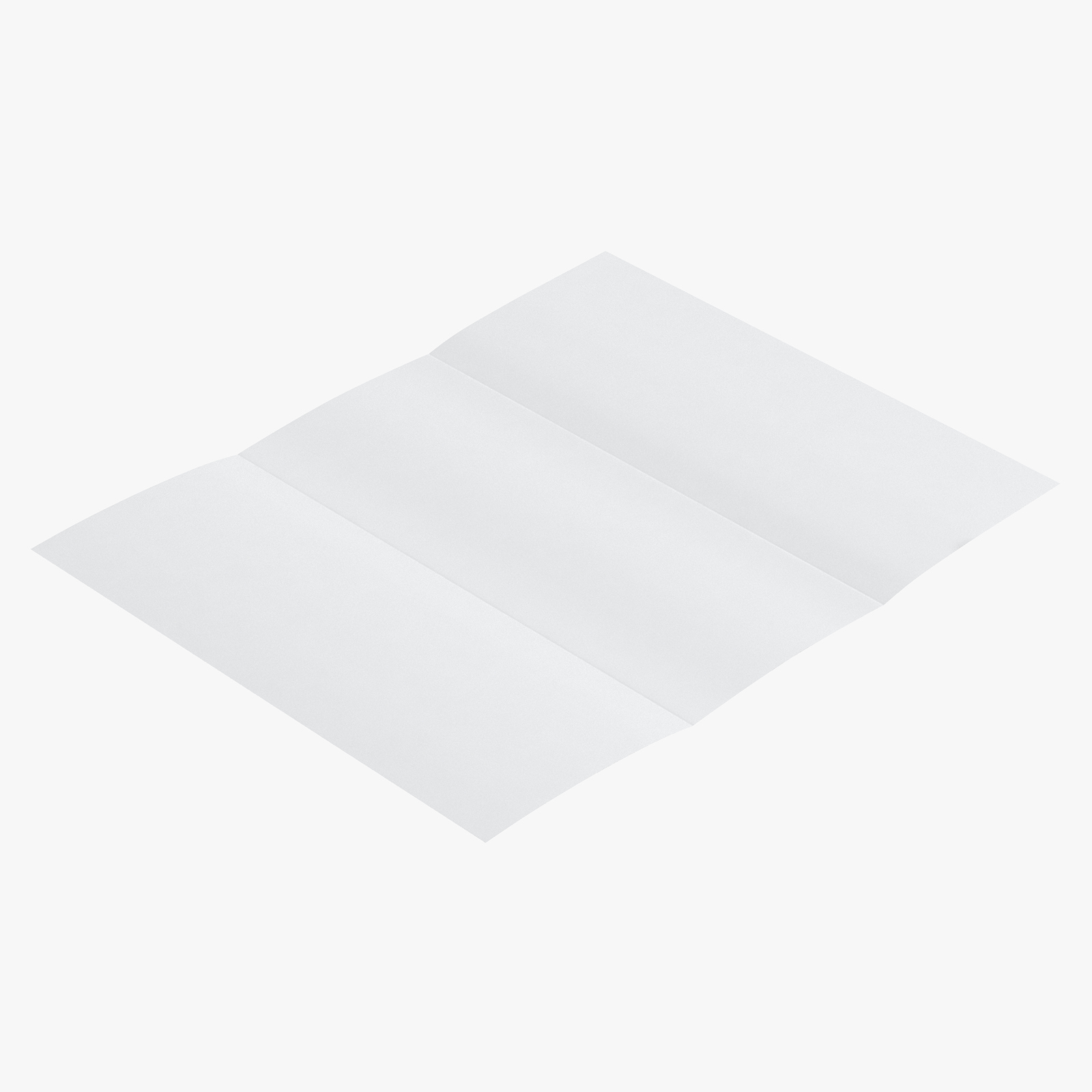3D model trifold folded mockup mock - TurboSquid 1243721