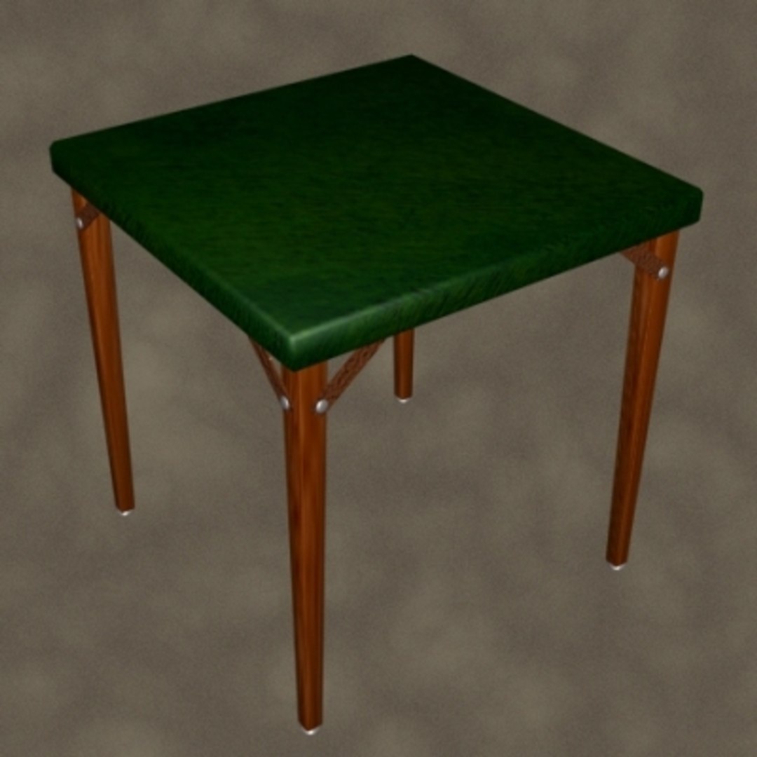 3d Max Folding Card Table Zipped