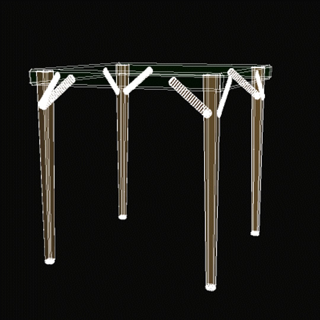 3d Max Folding Card Table Zipped
