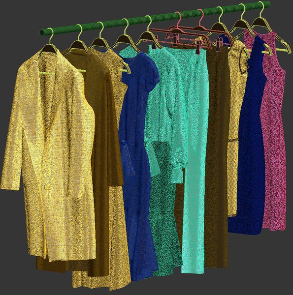 3d woman clothes hangers model