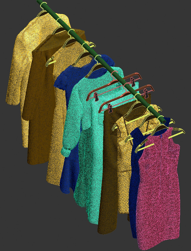 3d woman clothes hangers model