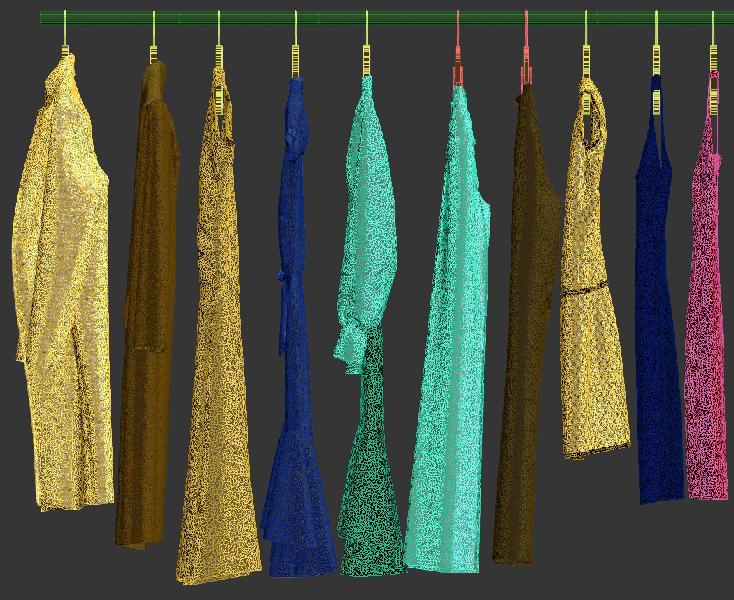 3d woman clothes hangers model