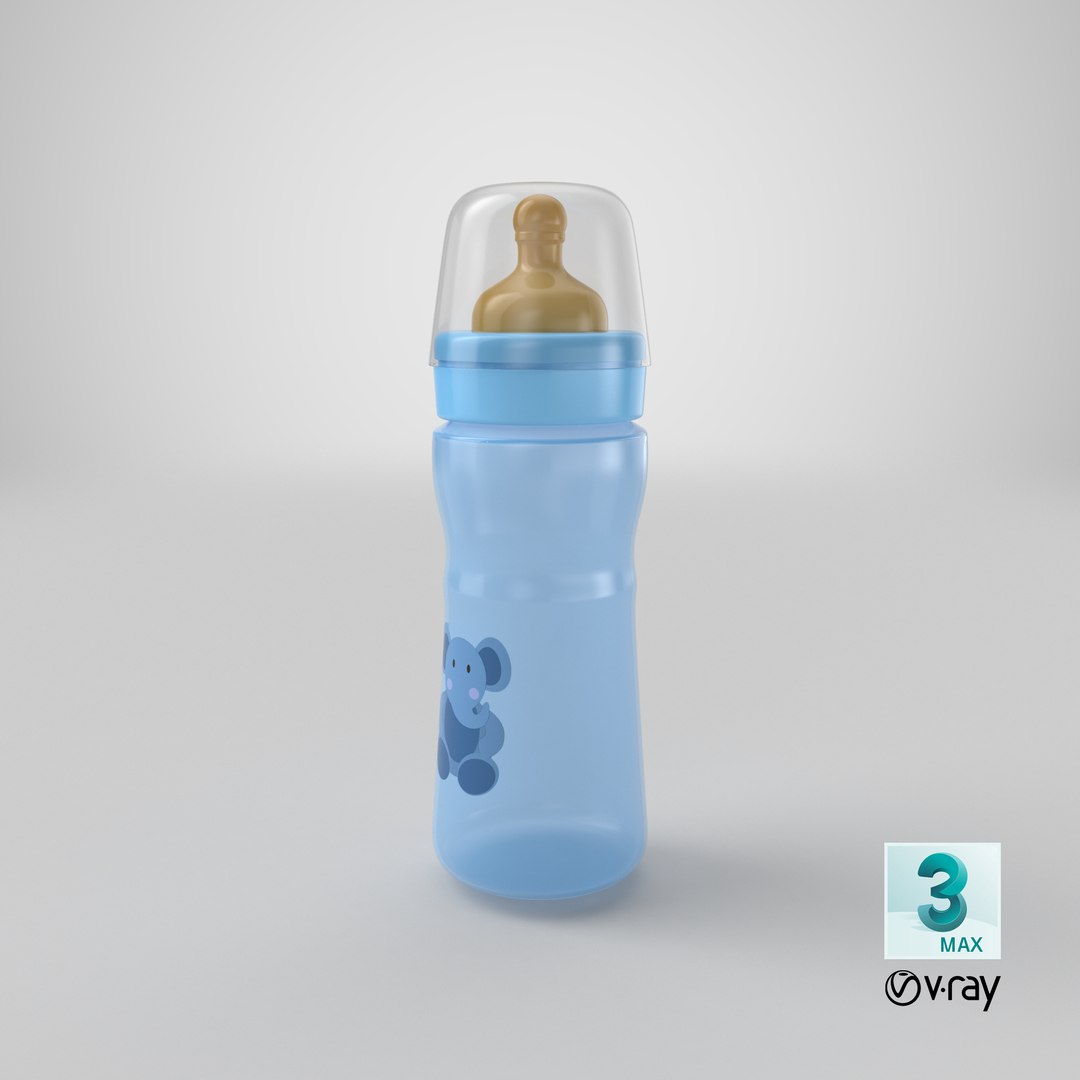 3D Baby Bottle Blue - TurboSquid 1303535