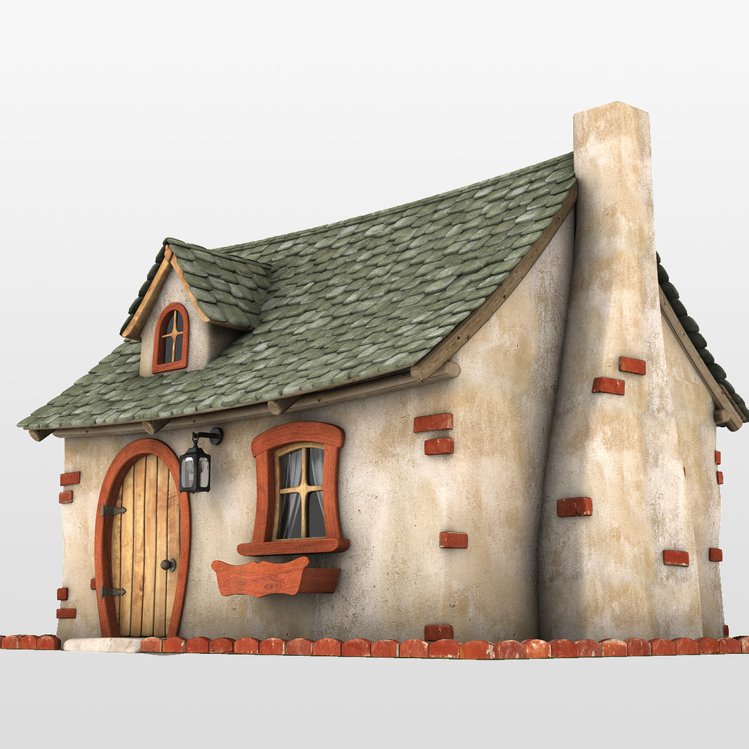 cartoon house 3d model
