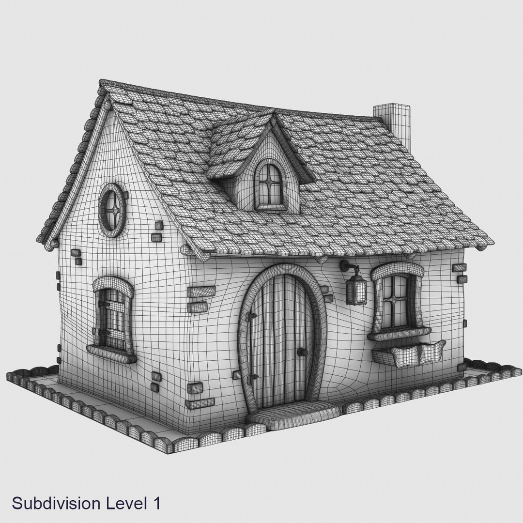 Cartoon House 3d Model