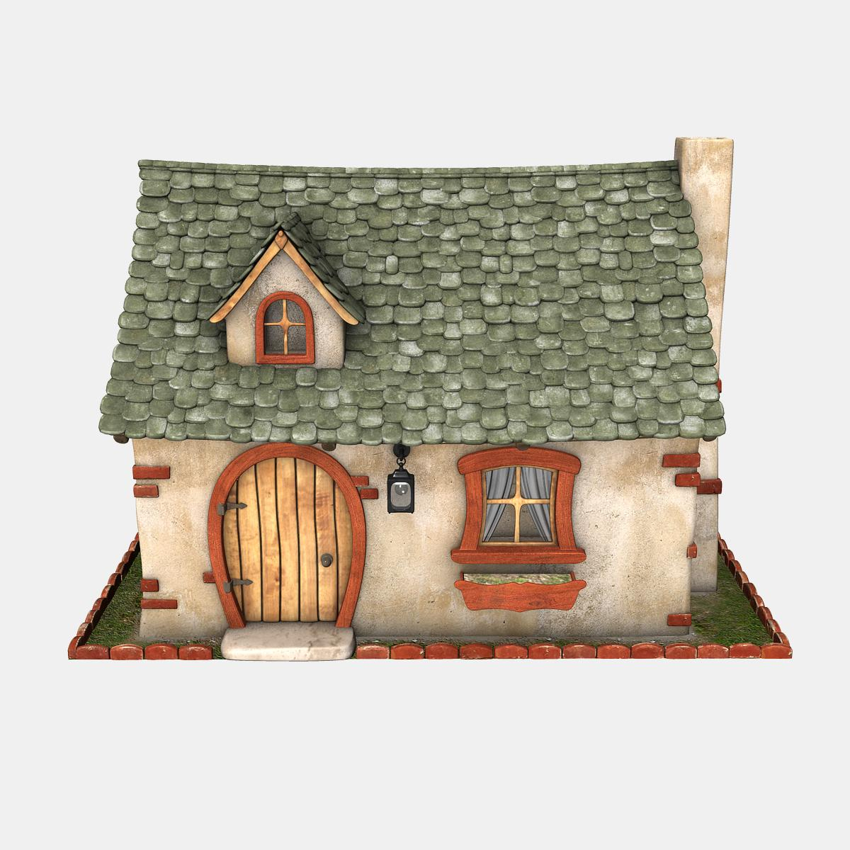 cartoon house 3d model