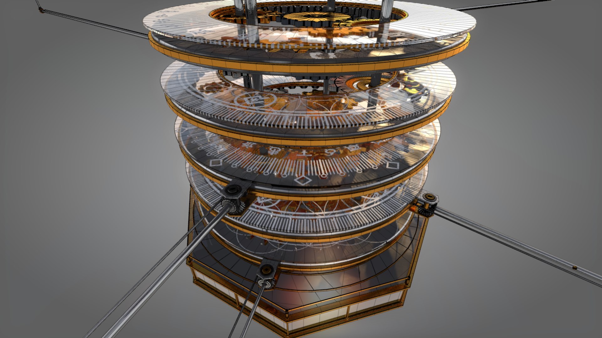 3d Orrery Solar Gears