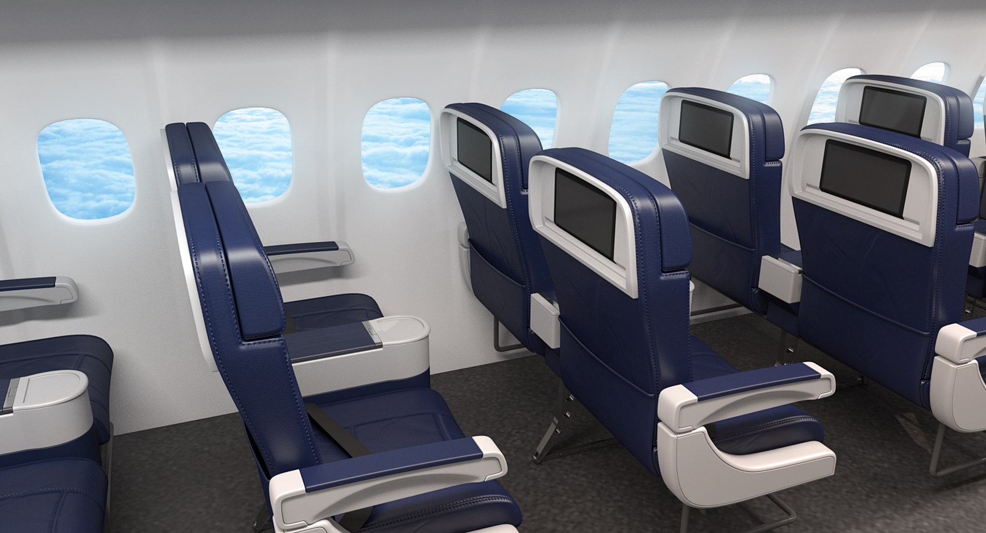 Airbus a321neo interior a321 3D model - TurboSquid 1349430
