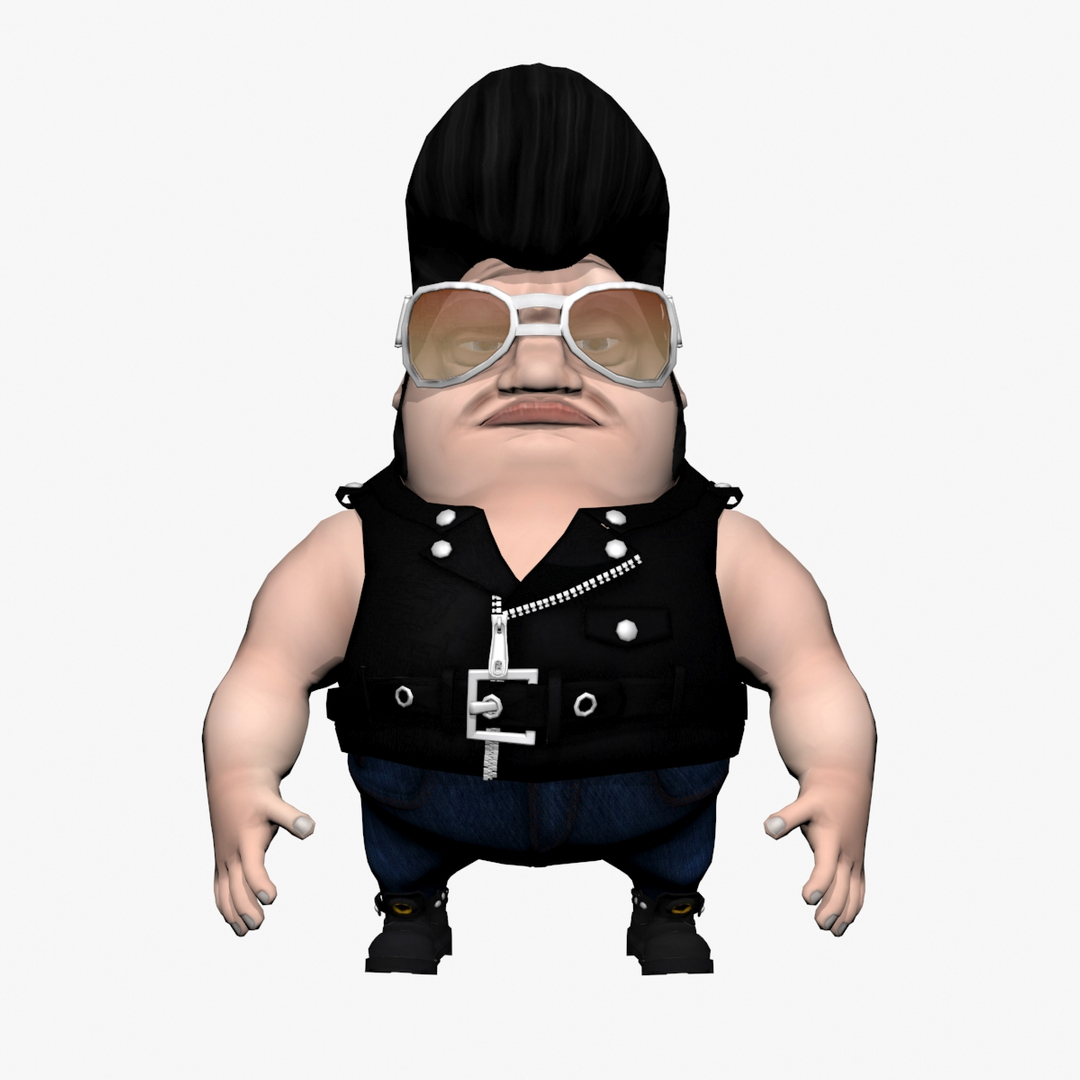Cartoon Fat Elvis 3d Max