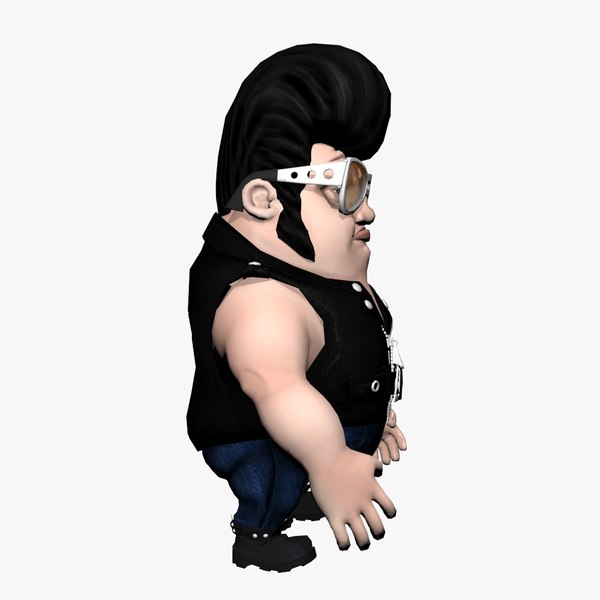 cartoon fat elvis 3d max