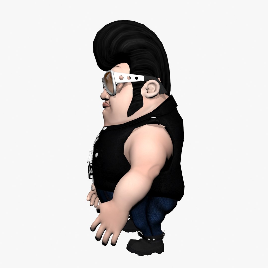 Cartoon Fat Elvis 3d Max