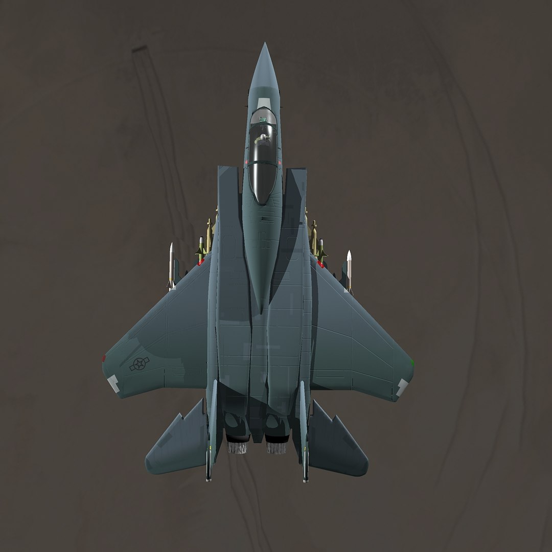 3dsmax F-15 Eagle Jet