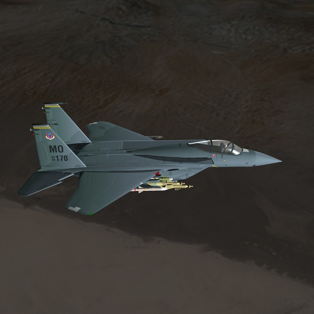 3dsmax f-15 eagle jet