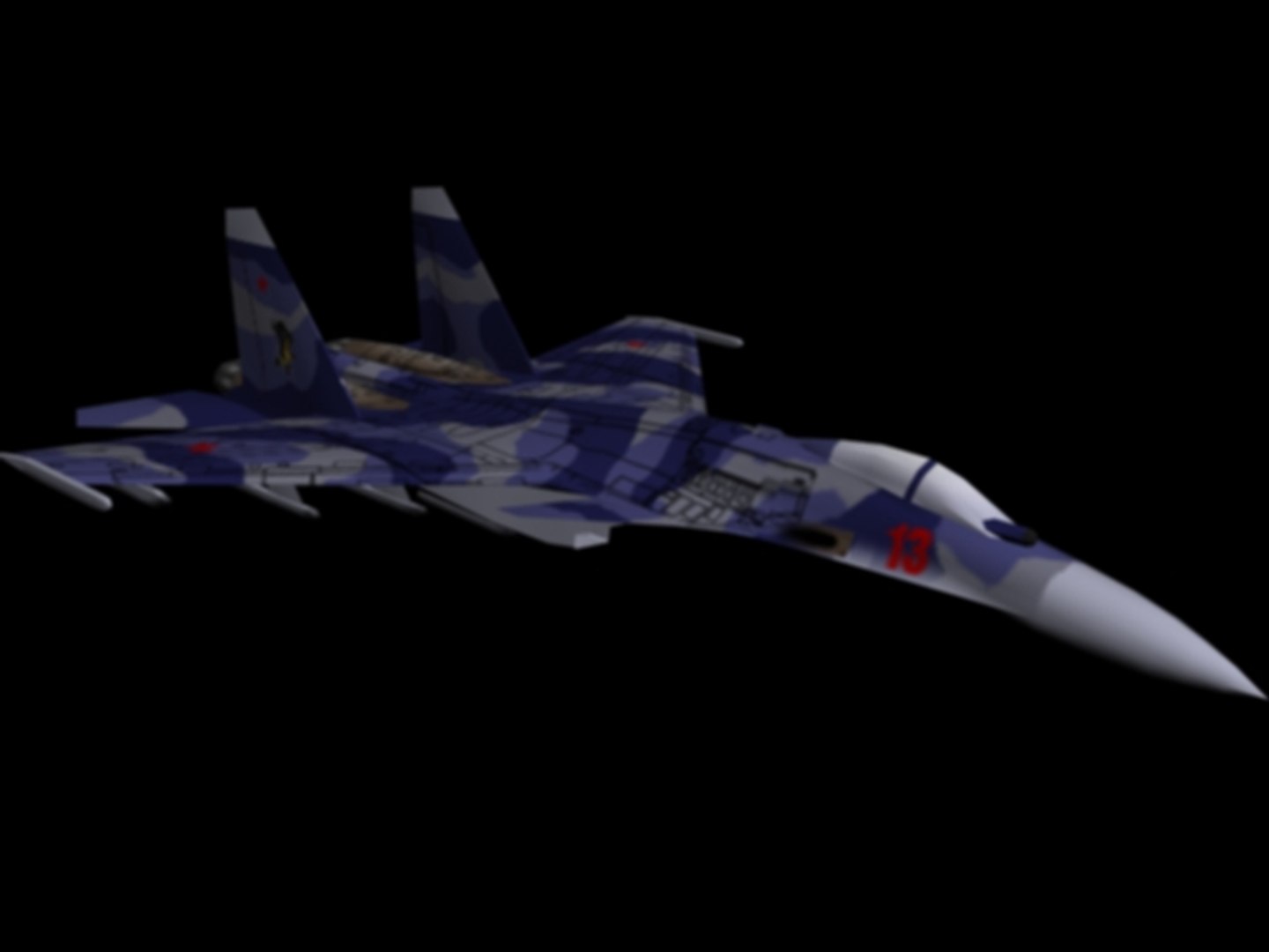 3d Sukhoi Su-33 Naval Flanker Model