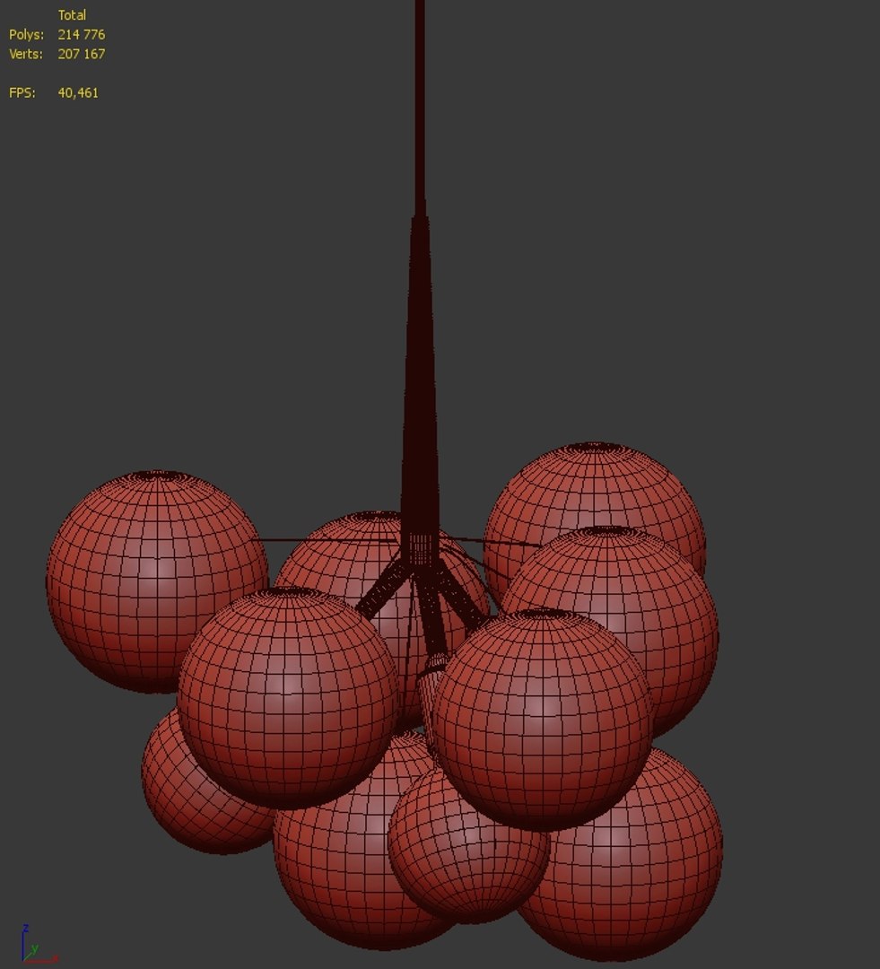 3D Model Bubble Glass Chandelier - TurboSquid 1656340