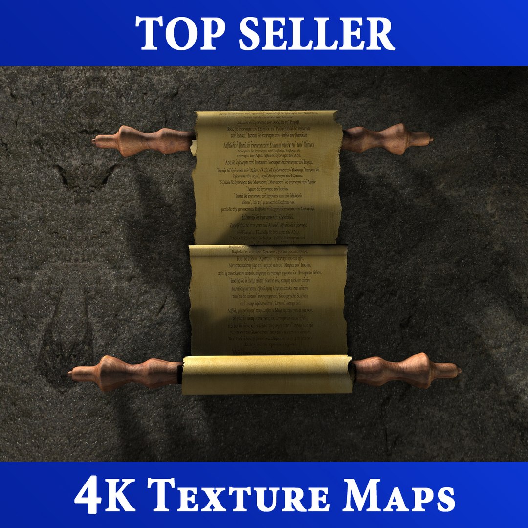 Papyrus Scroll 3d Model